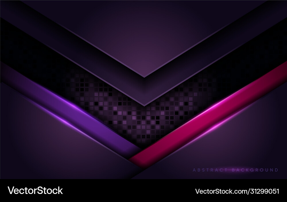 Modern 3d tech futuristic dark purple background Vector Image
