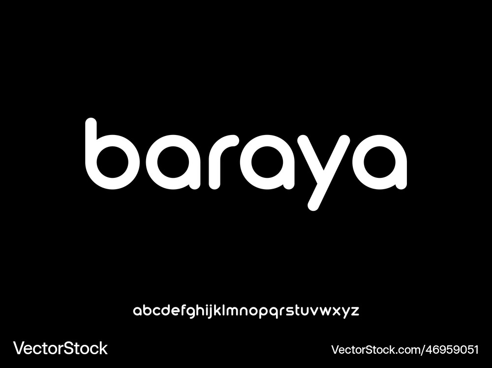 Modern bold rounded display font Royalty Free Vector Image