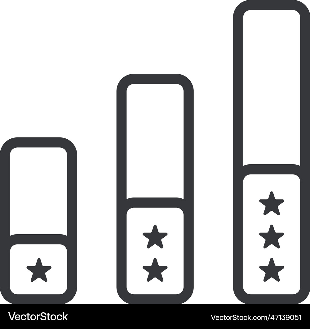 Ranking factor iconthin line factor icon Vector Image
