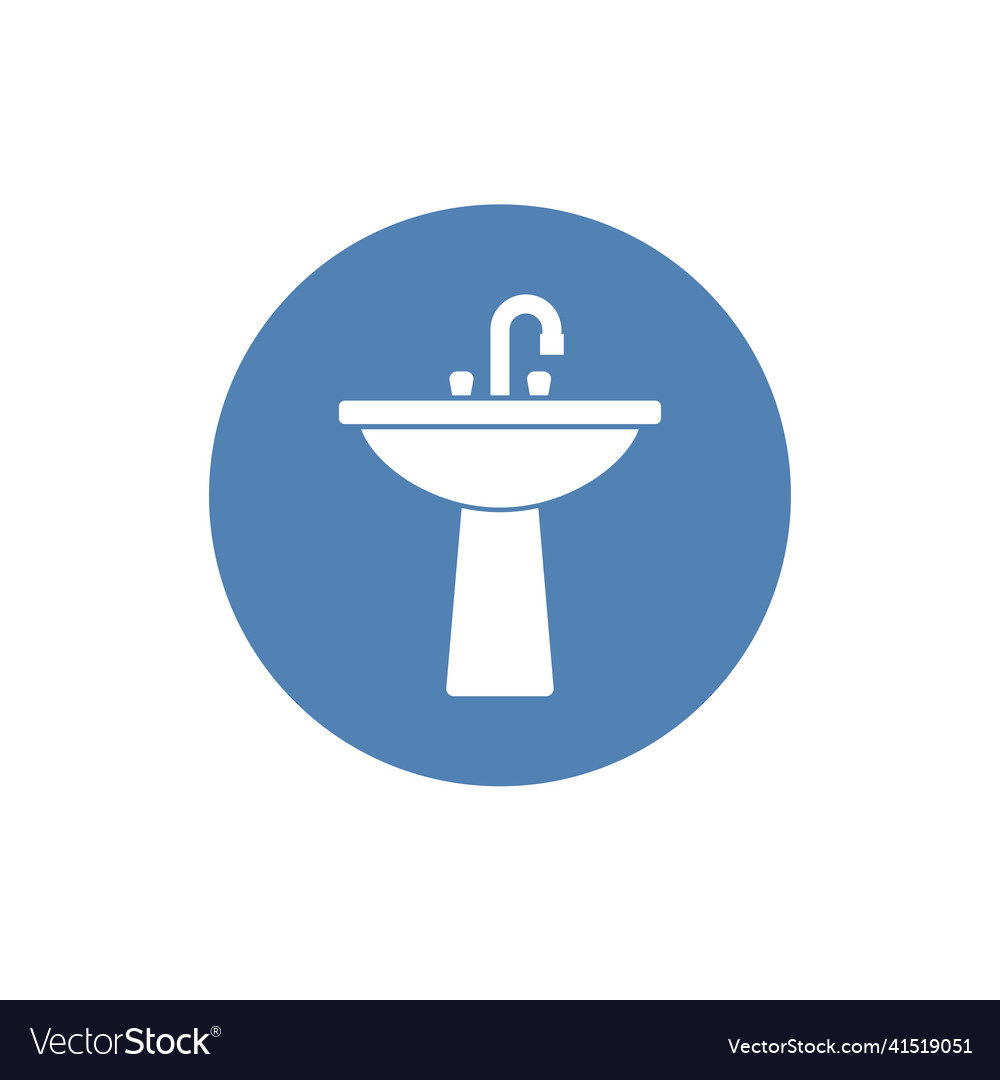 Washbasin icon flat design style icon Royalty Free Vector Washbasin icon flat design style icon Royalty Free Vector