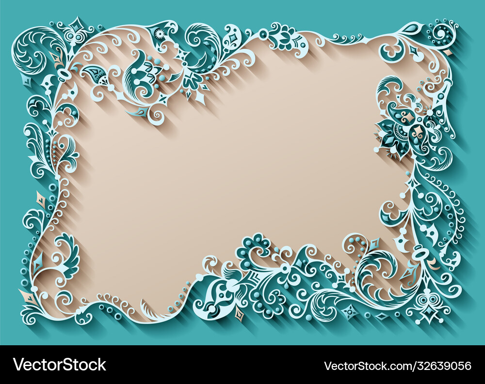 Abstract ornamental nature vintage frame Vector Image