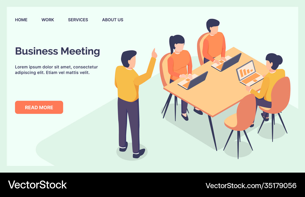 Business meeting teamwork discuss planning Vector Image