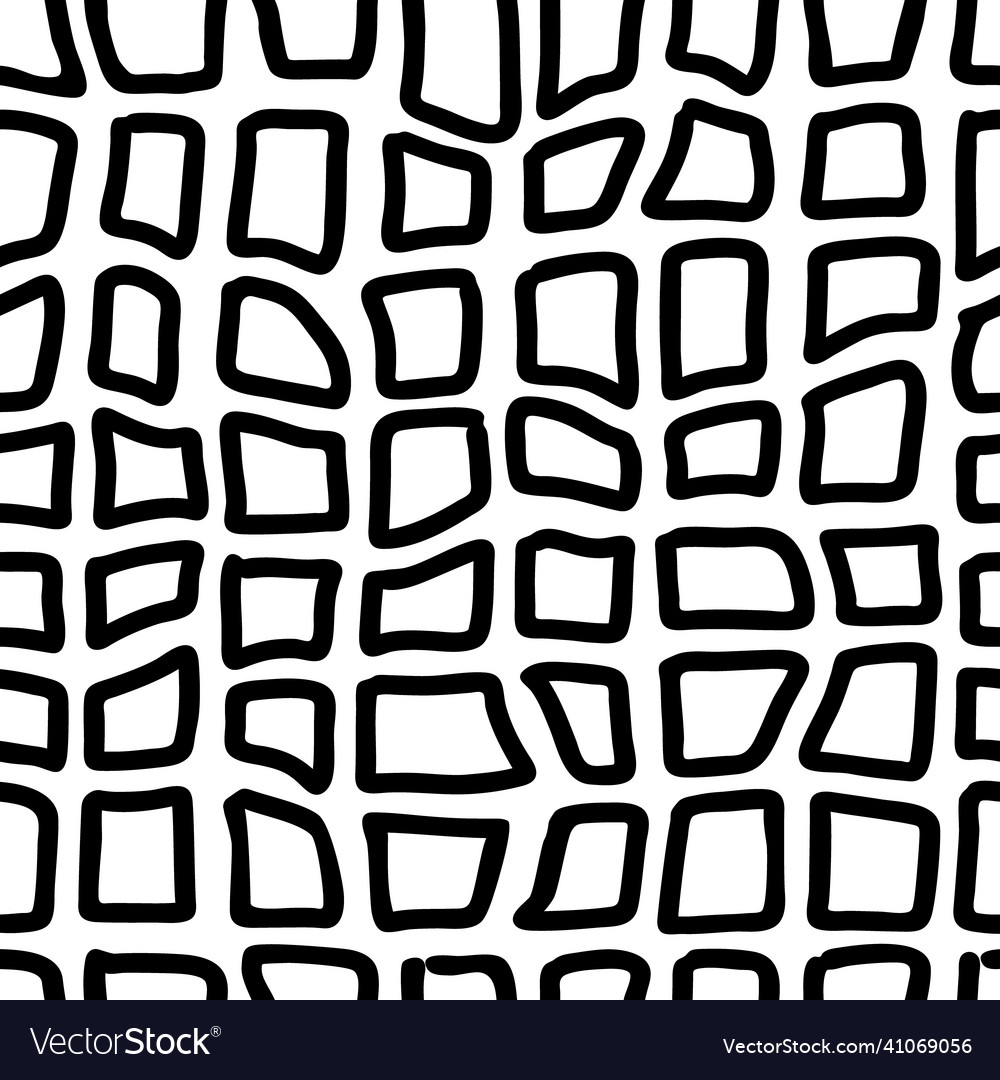 Doodle hand drawn seamless pattern scribble Vector Image
