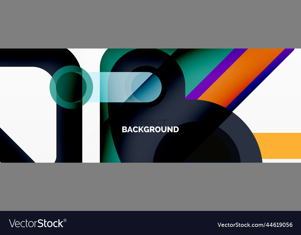 Geometric Primitives Lines Circles Abstract Vector Image