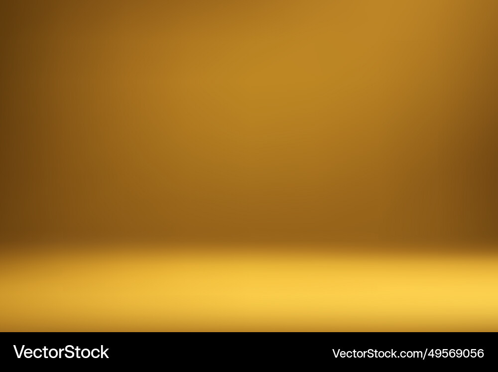 Luxury gold studio room background with spotlights