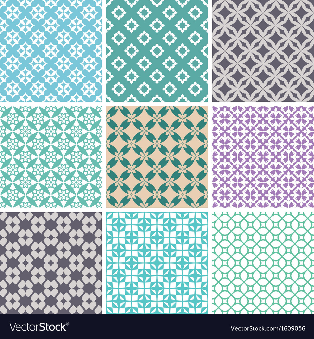 Seamless ornament patterns Royalty Free Vector Image