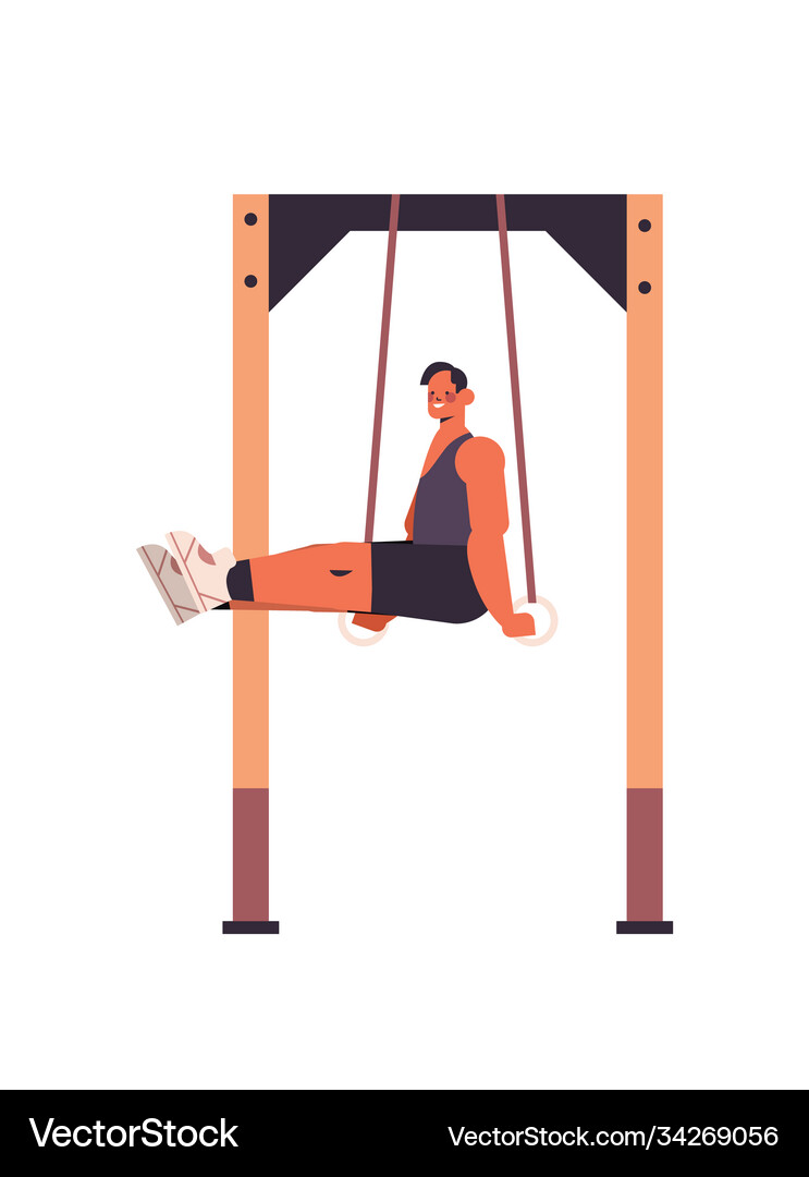 Sportsman doing abs exercises man exercising on Vector Image