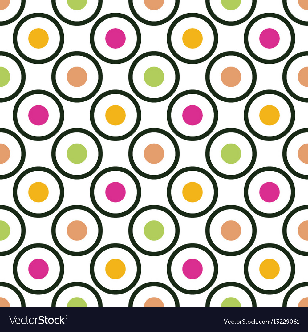 Circles and dots seamless pattern Royalty Free Vector Image
