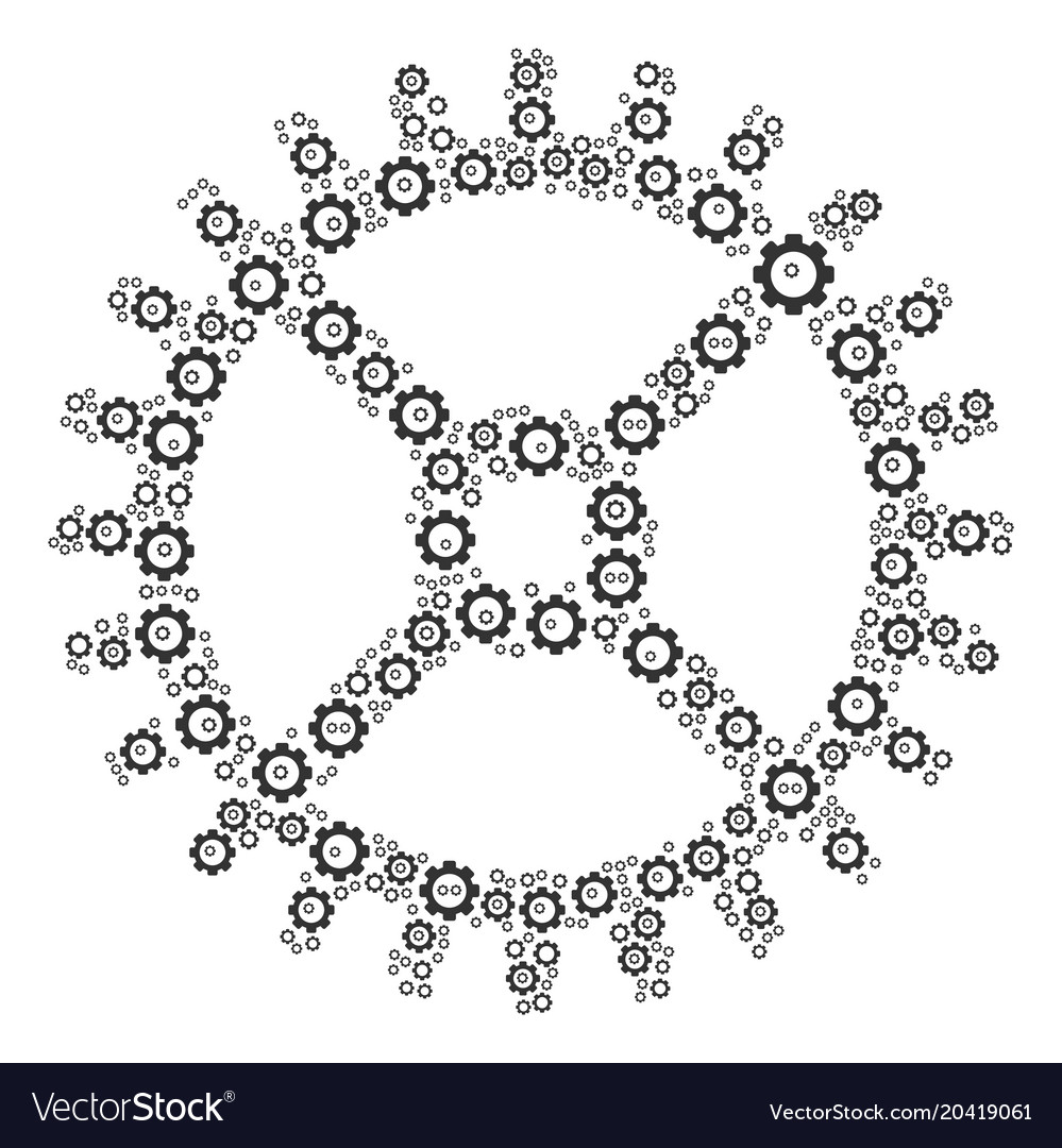 Clock gear composition Royalty Free Vector Image