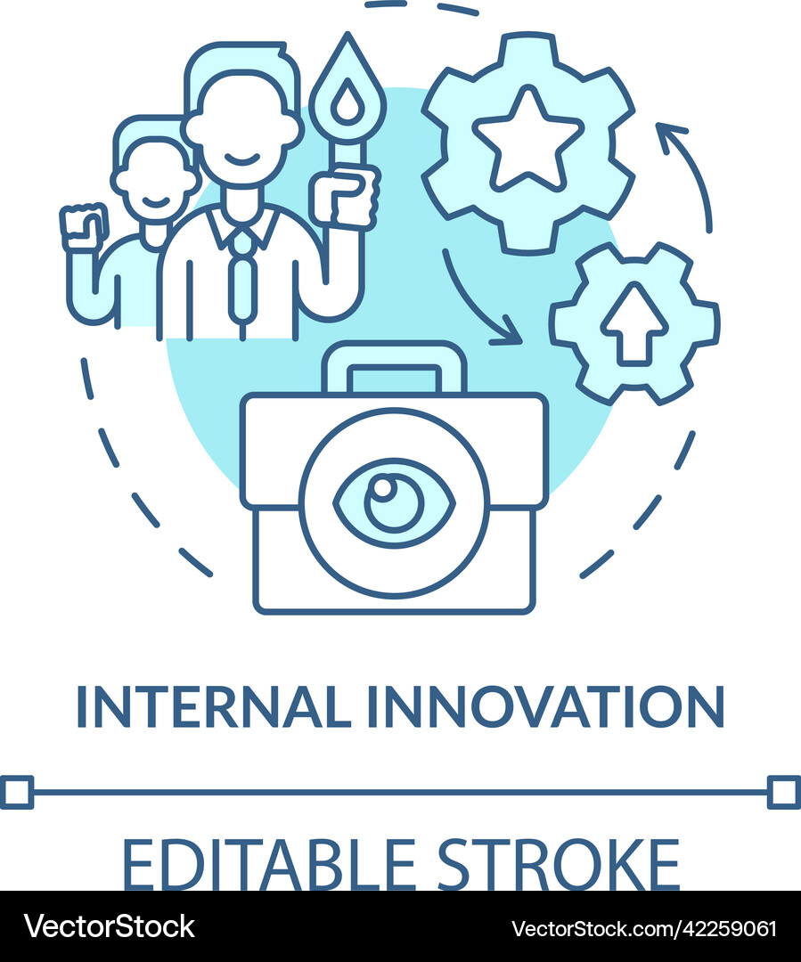 Internal innovation turquoise concept icon Vector Image