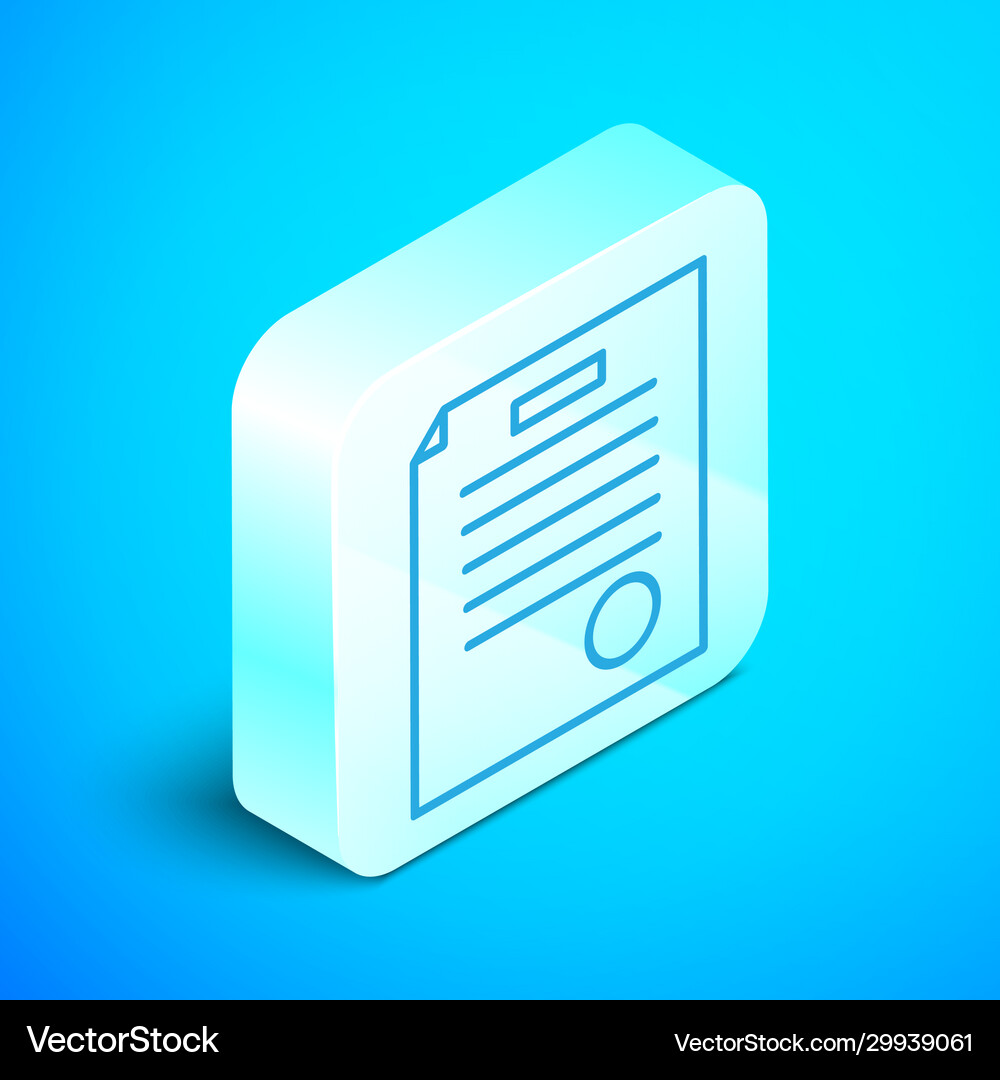 Isometric line the arrest warrant icon isolated Vector Image