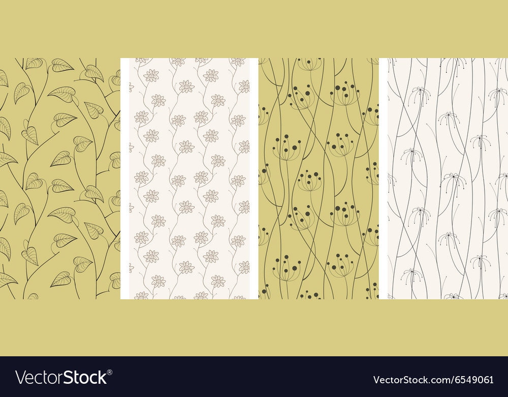 Set of seamless patterns backgrounds Royalty Free Vector