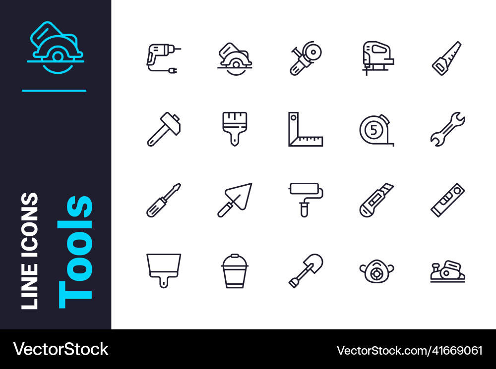 Tools for home repair works icons set Royalty Free Vector