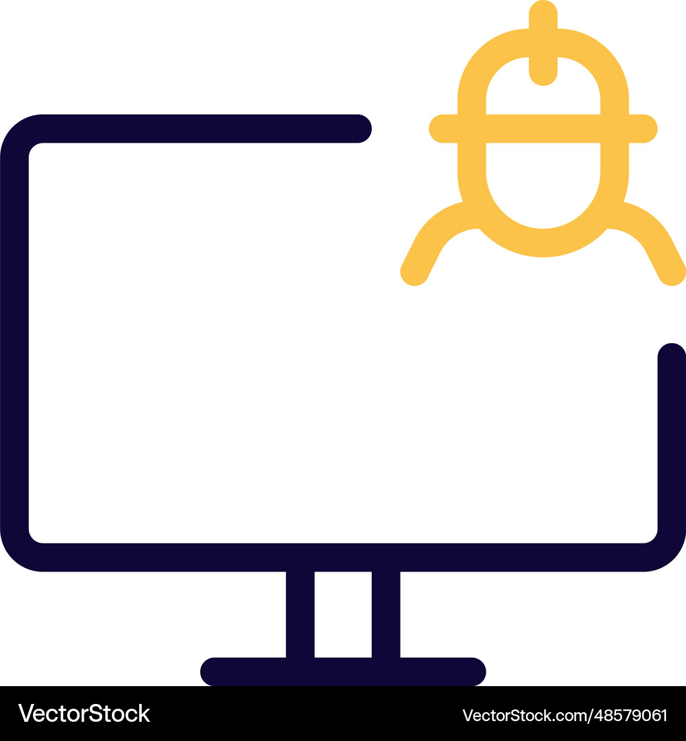 Worker used computer to monitor production process