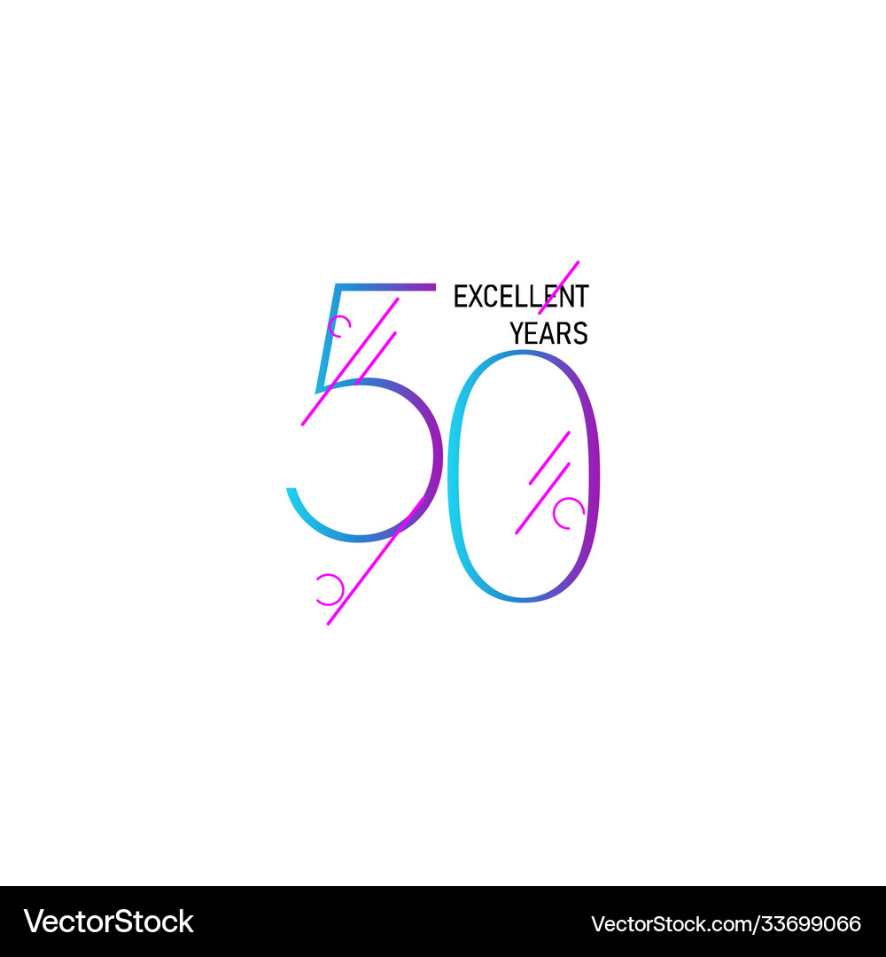 50 years anniversary celebration elegant number Vector Image