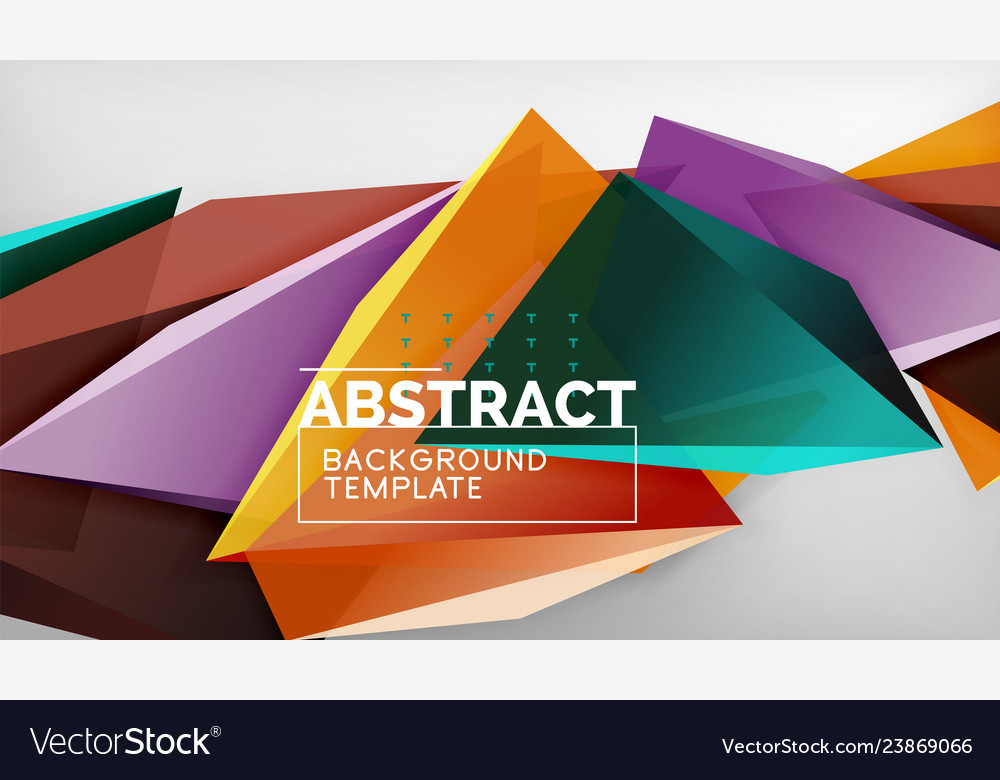 Abstract color triangles geometric background Vector Image
