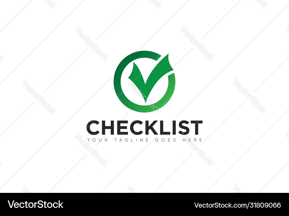 Check logo and icon Royalty Free Vector Image - VectorStock