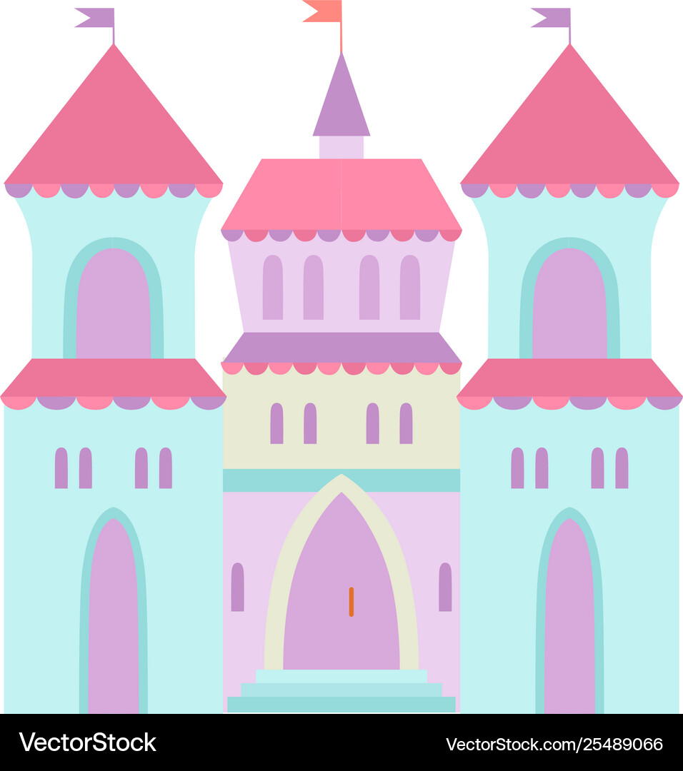 Colorful Fairytale Castle Royalty Free Vector Image