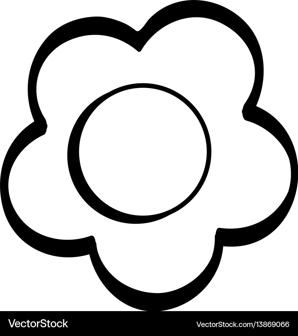 Figure beauty flower design icon Royalty Free Vector Image