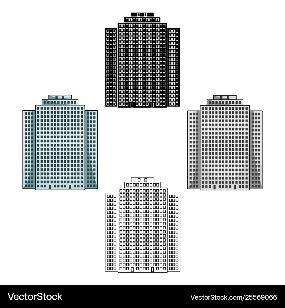 High-rise building skyscraperrealtor single icon Vector Image