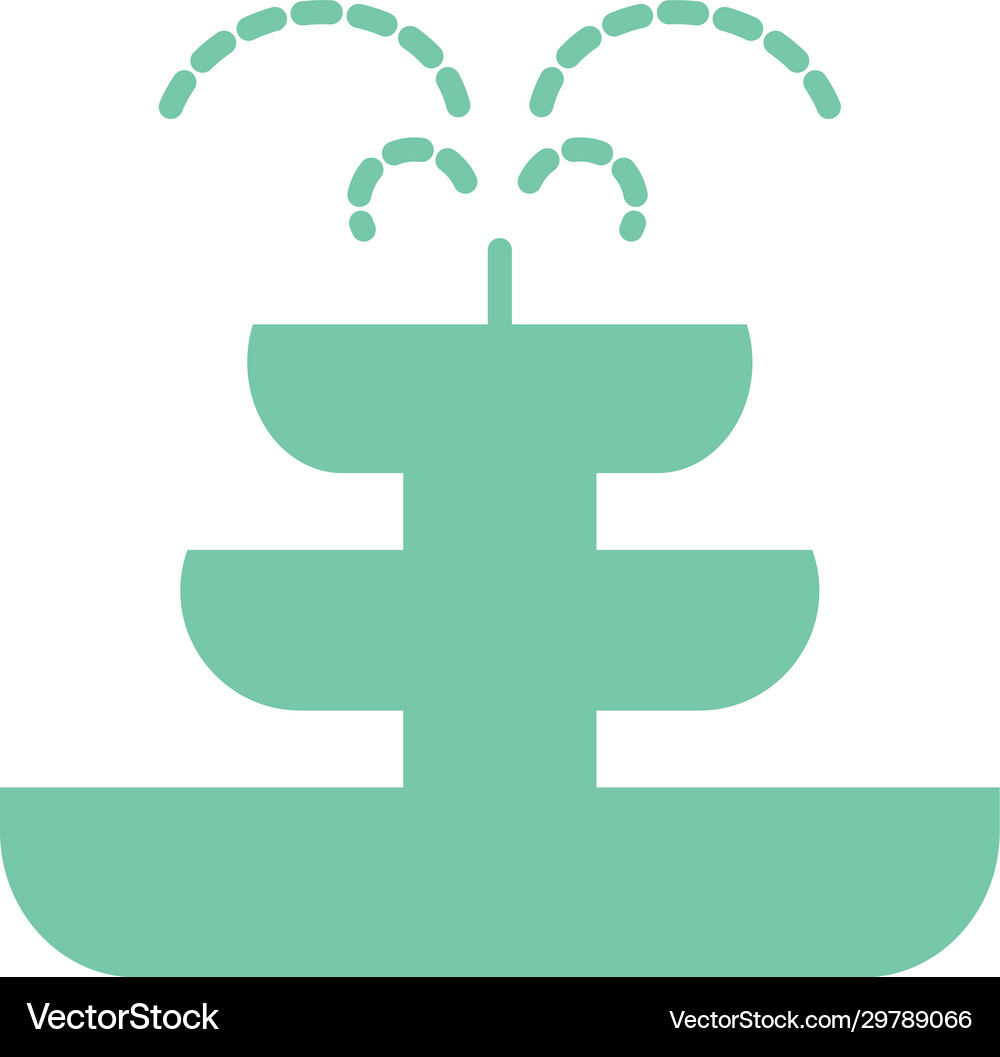 Isolated fountain flat style icon design Vector Image