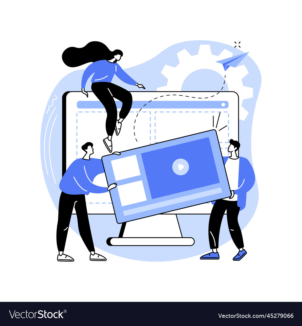 Landing page development abstract concept Vector Image