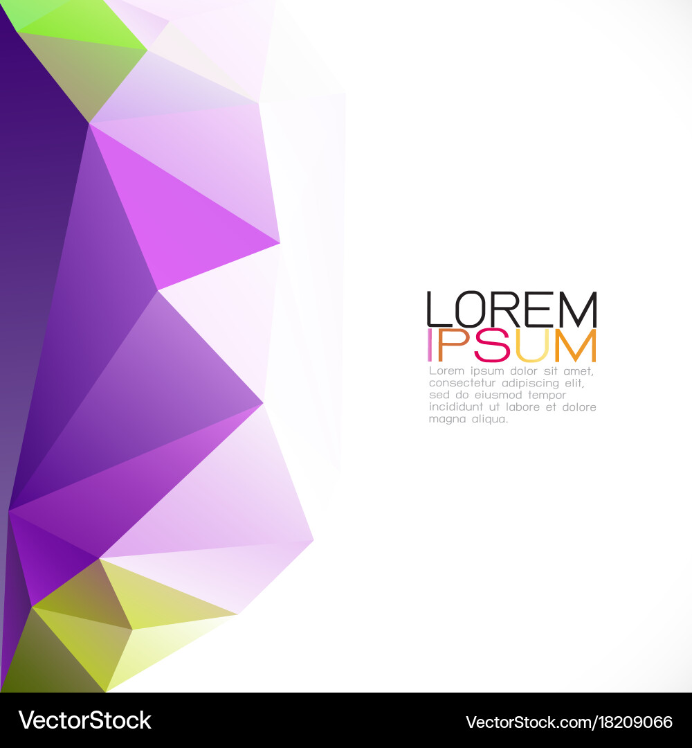 Modern colorful geometric template on beside part Vector Image