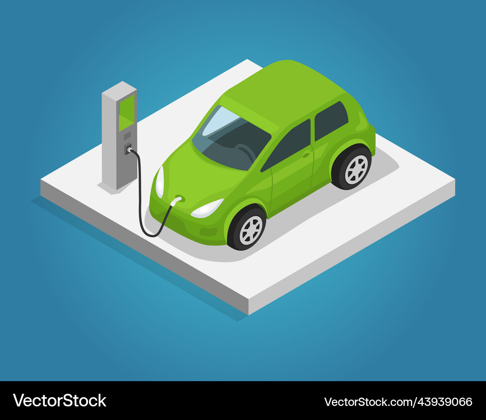 Modern electric smart car charging automobile Vector Image