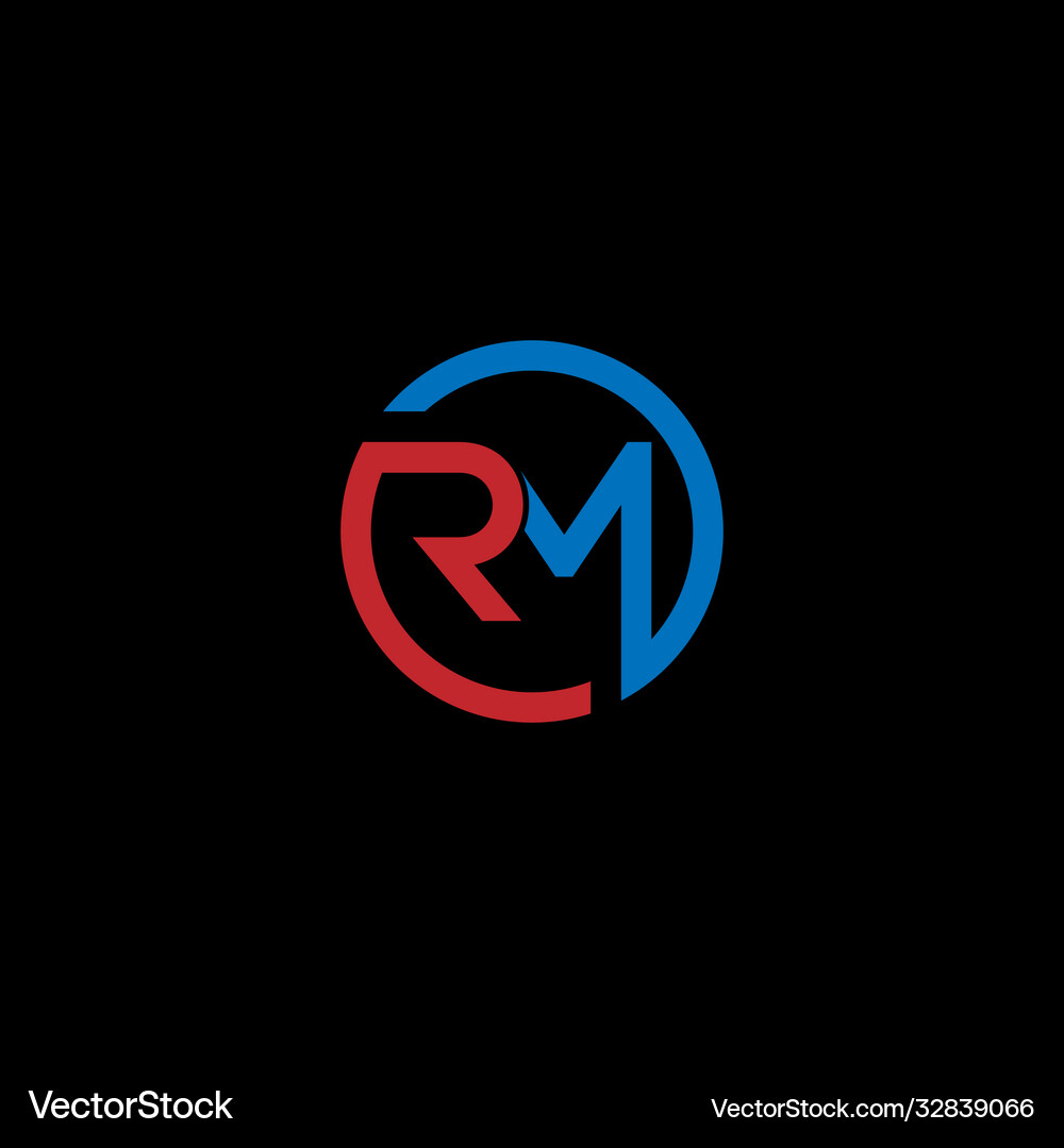 Mr or rm logo and icon designs with different Vector Image