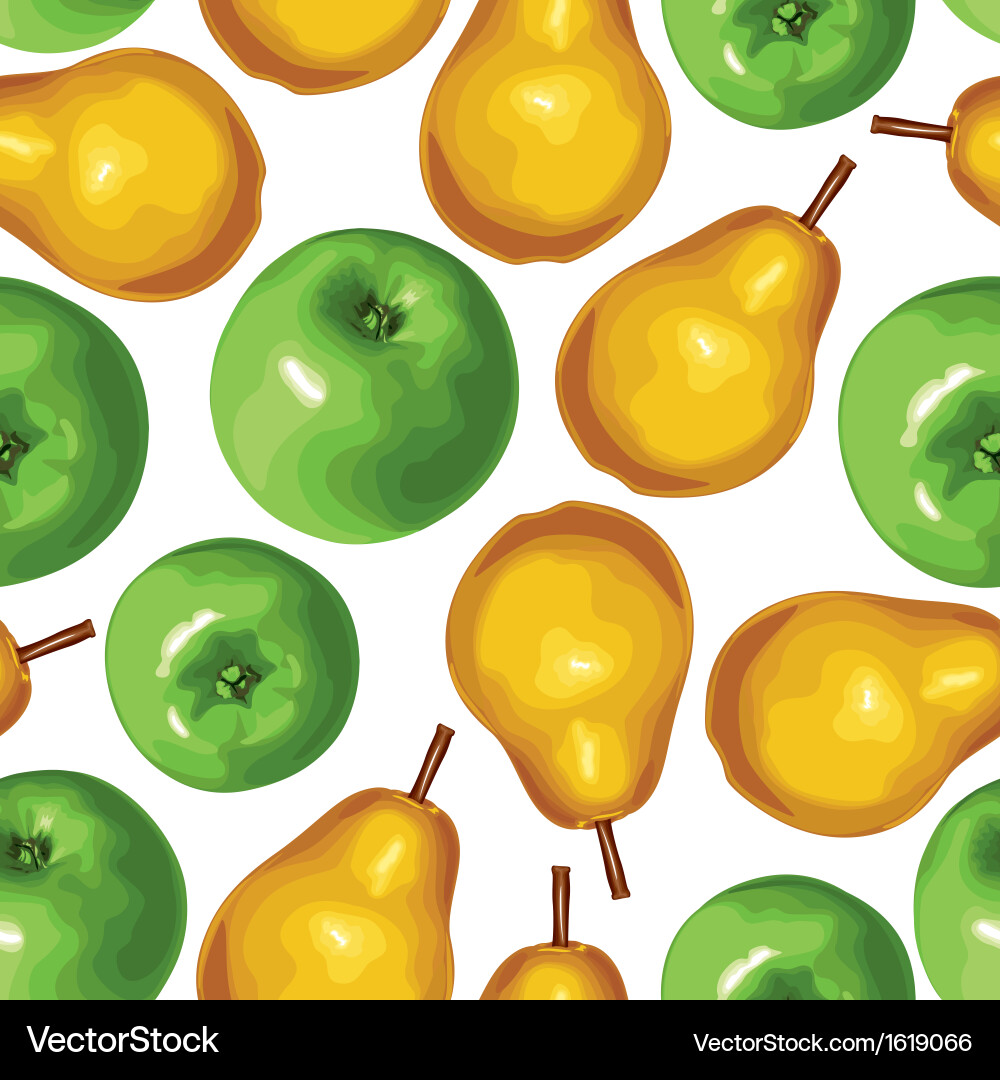 Pear apple seamless Royalty Free Vector Image - VectorStock
