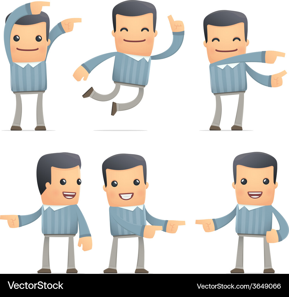 Set of customer character in different poses Vector Image