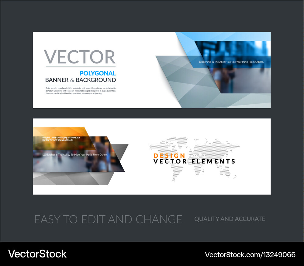Set of modern horizontal website banners Vector Image