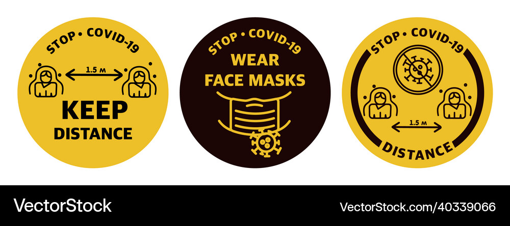 Social distance keep a in society Royalty Free Vector Image