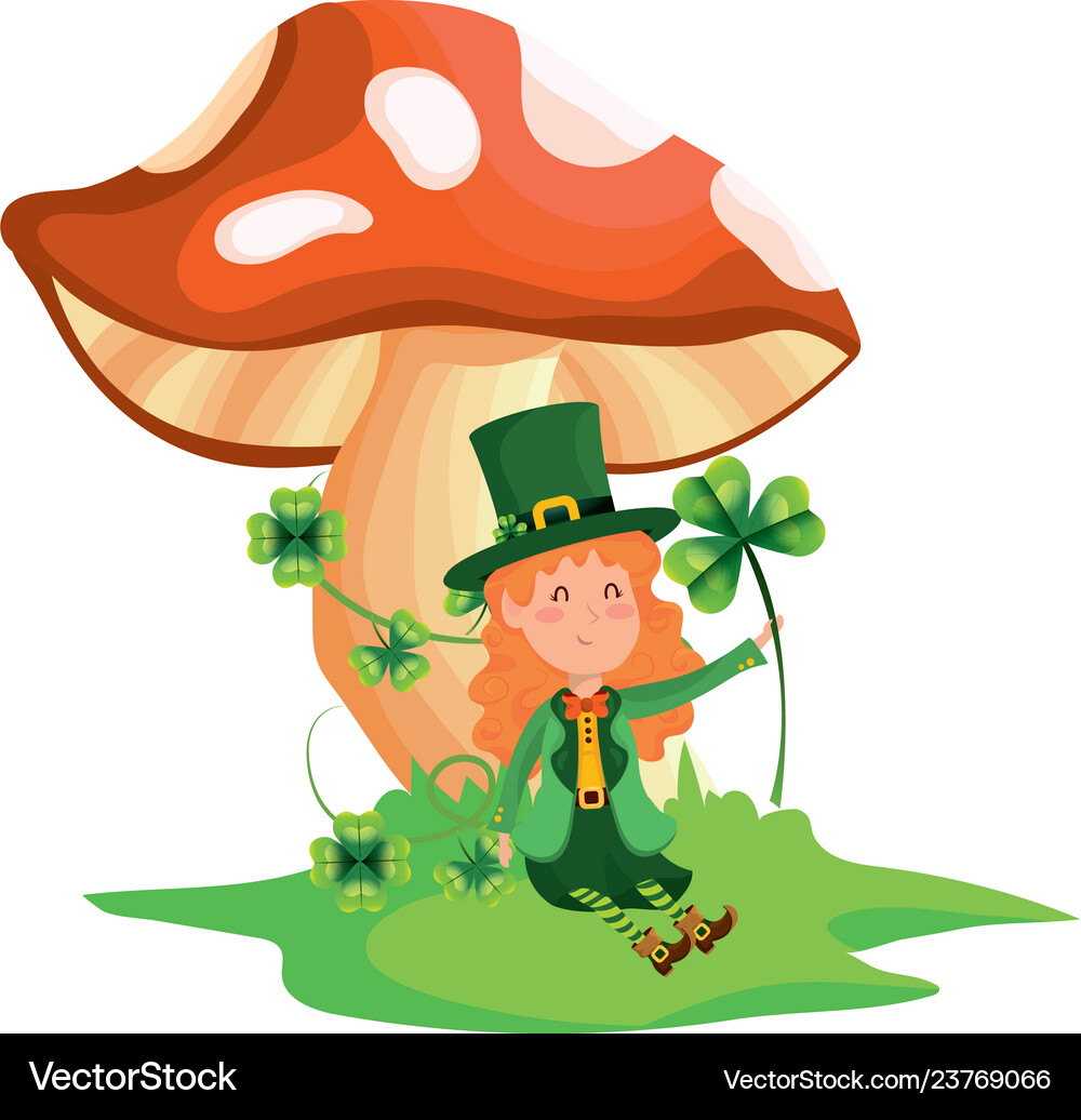 St patricks day elf Royalty Free Vector Image - VectorStock