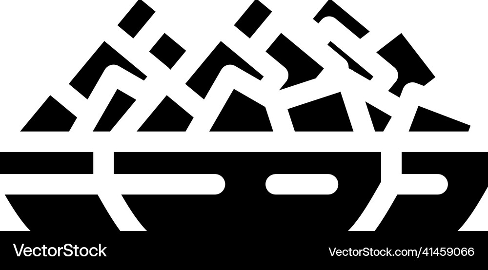 Synthetic resin glyph icon Royalty Free Vector Image