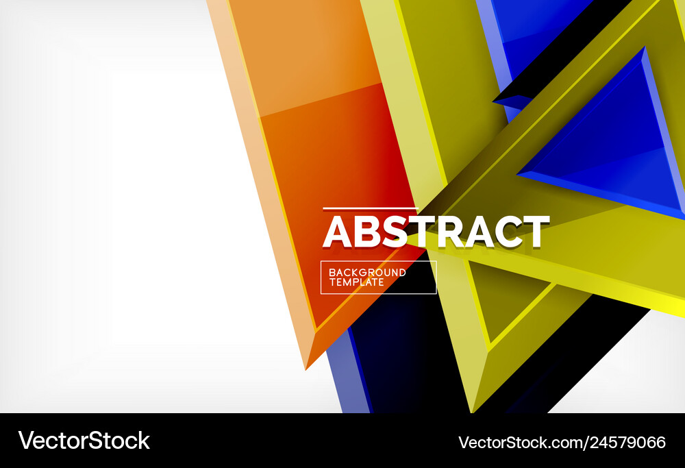 Tech futuristic geometric 3d shapes minimal Vector Image