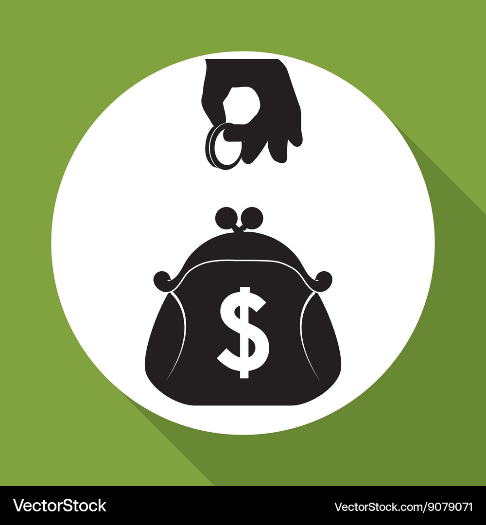 Financial item design money icon flat Royalty Free Vector