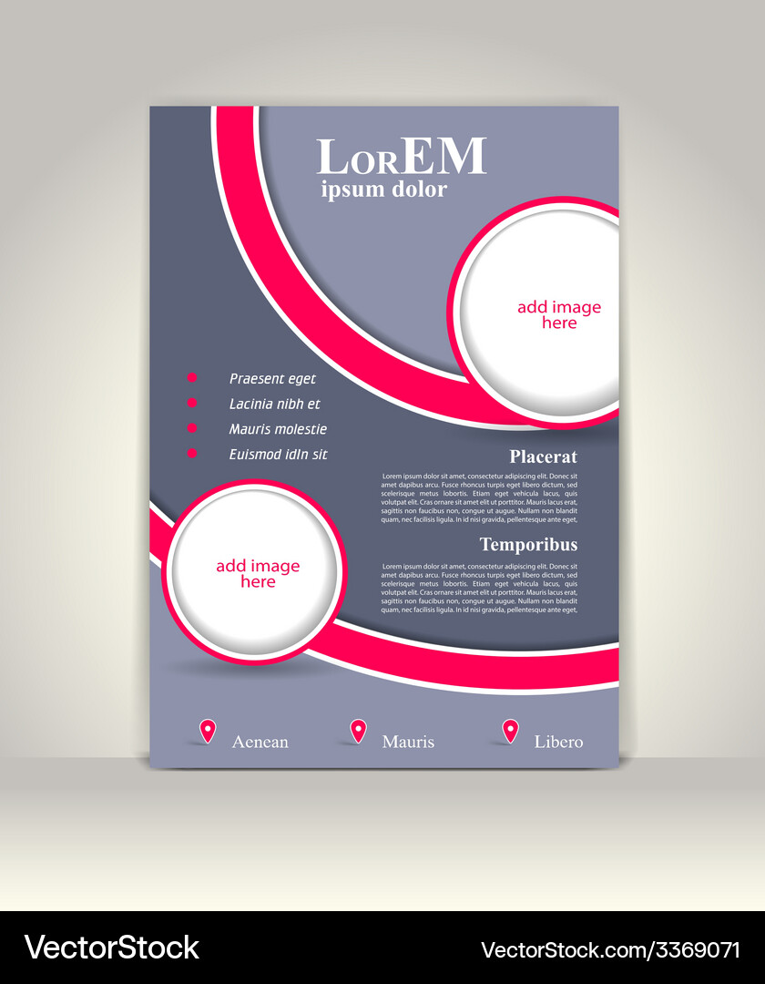 Flyer brochure or magazine cover template Vector Image