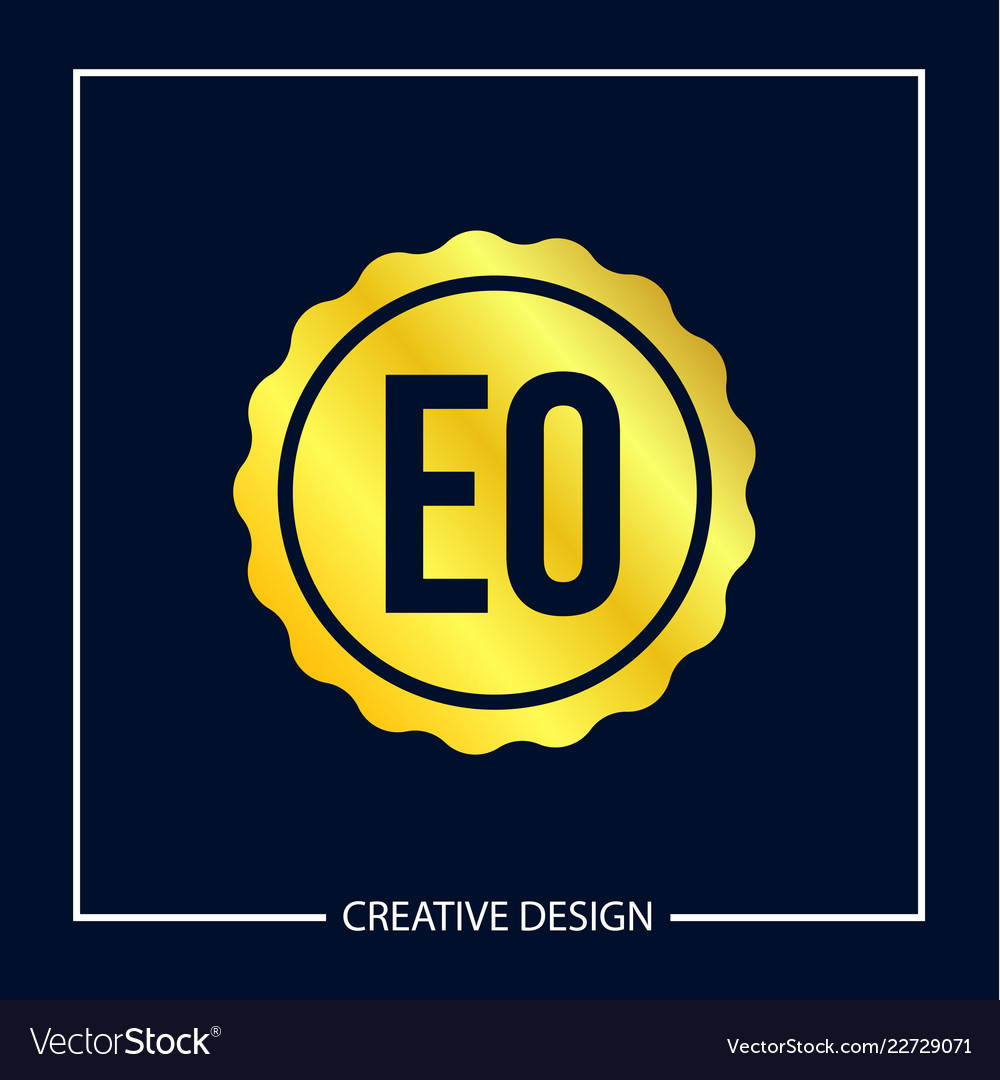 Initial letter eo logo template design Royalty Free Vector