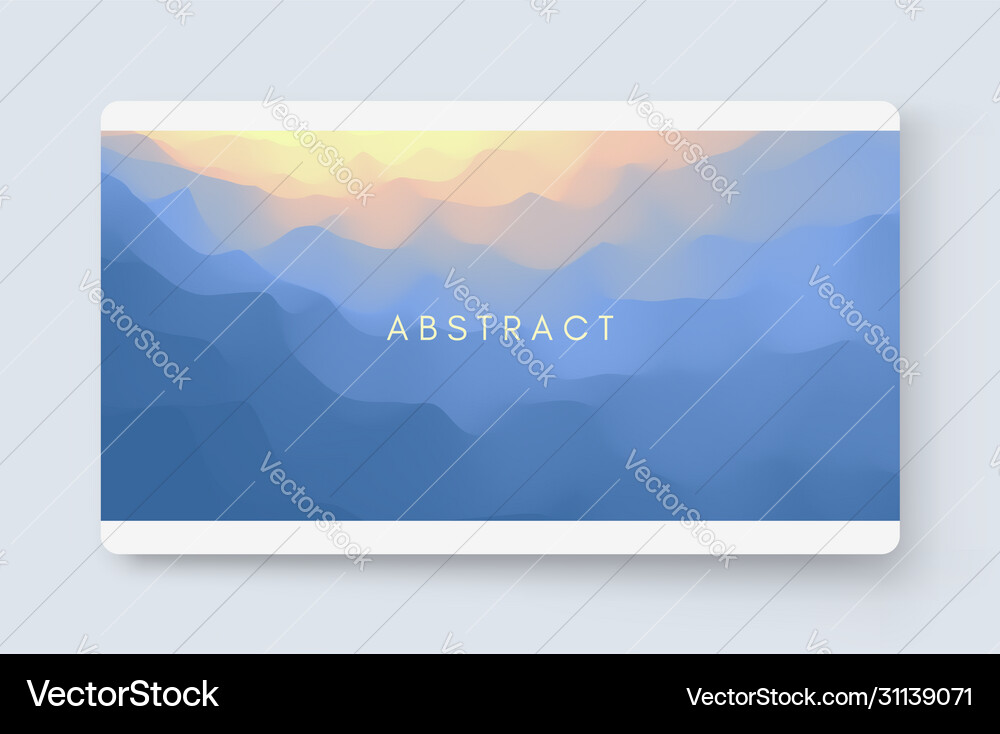 Landscape before sunset sunrise cover design Vector Image