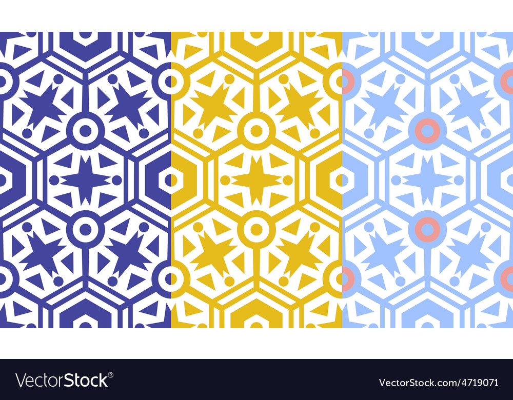 Retro geometric hexagon seamless pattern Vector Image Retro geometric hexagon seamless pattern Vector Image