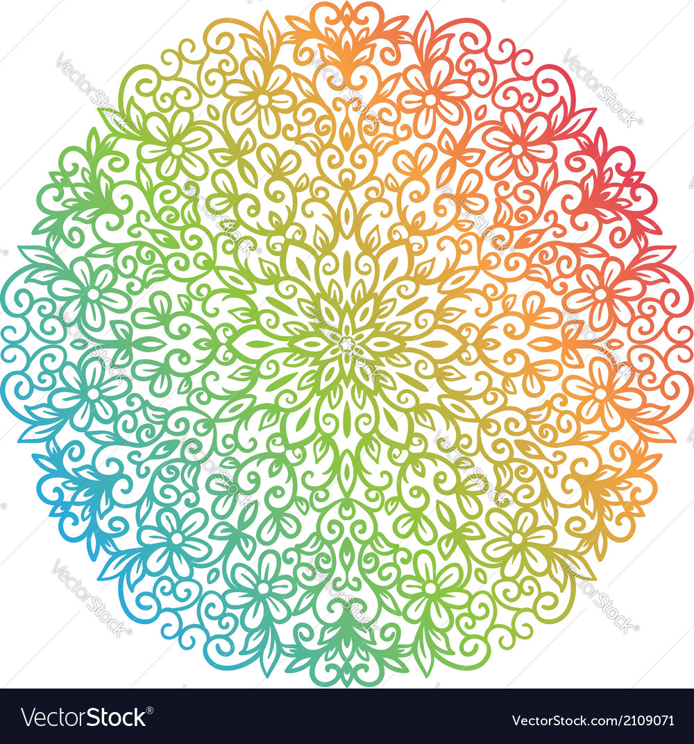 Round ornamental pattern Royalty Free Vector Image