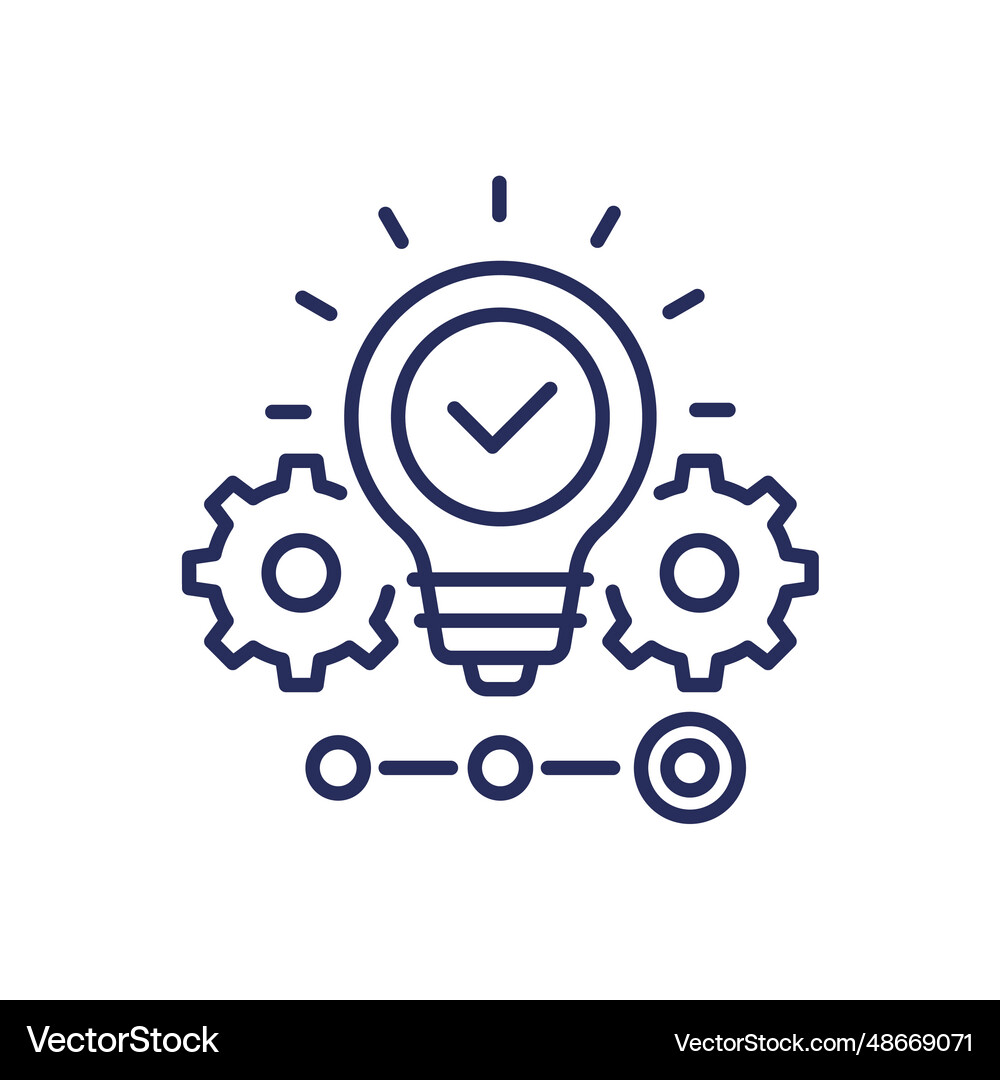 Startup and entrepreneurship icon with light bulb Vector Image