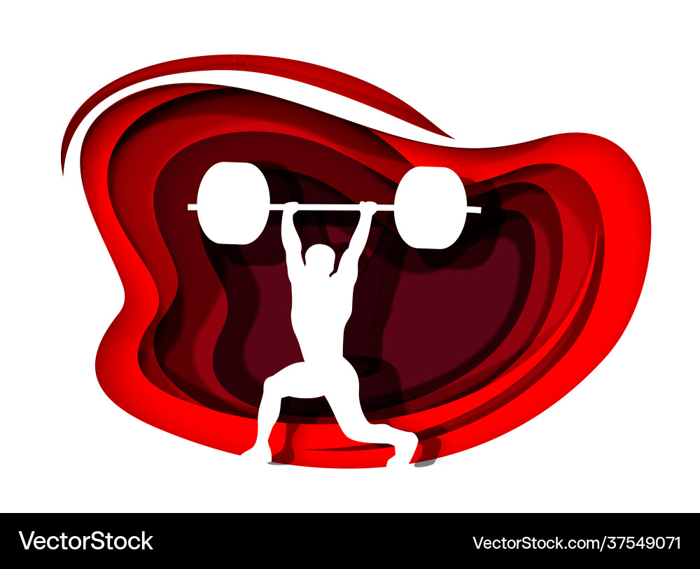 Weightlifting sport athlete bodybuilder lifting Vector Image