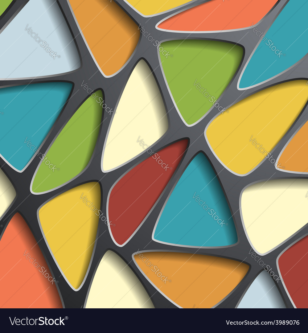 Background a mesh with colored triangular cells Vector Image