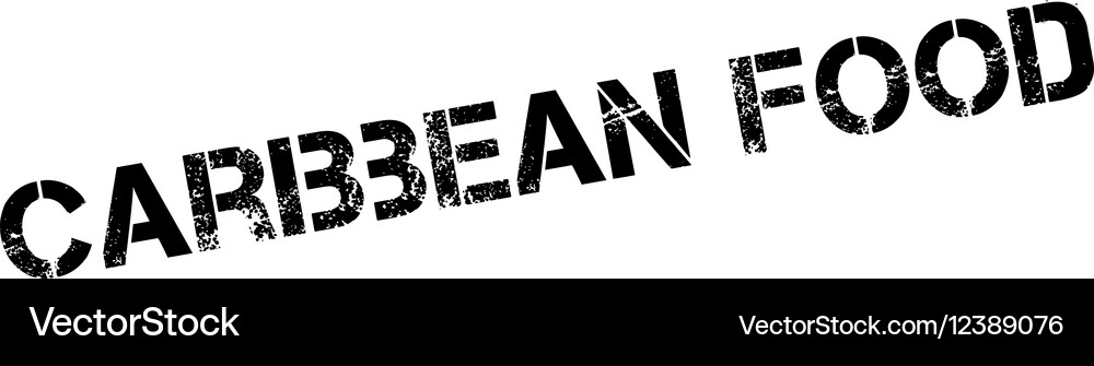 Caribbean food rubber stamp Royalty Free Vector Image