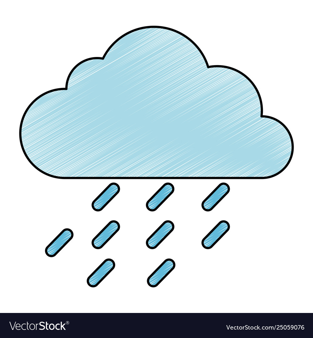 Cloud rain weather isolated icon Royalty Free Vector Image Cloud rain weather isolated icon Royalty Free Vector Image