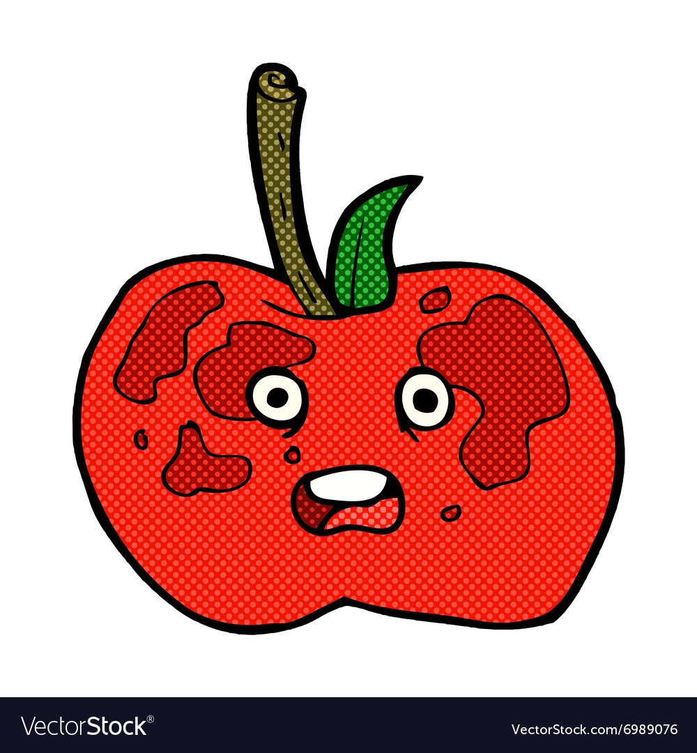 Comic cartoon apple Royalty Free Vector Image - VectorStock