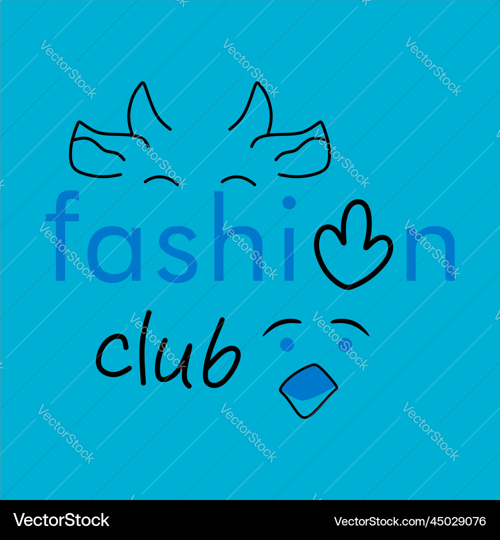 Fashion club Royalty Free Vector Image - VectorStock