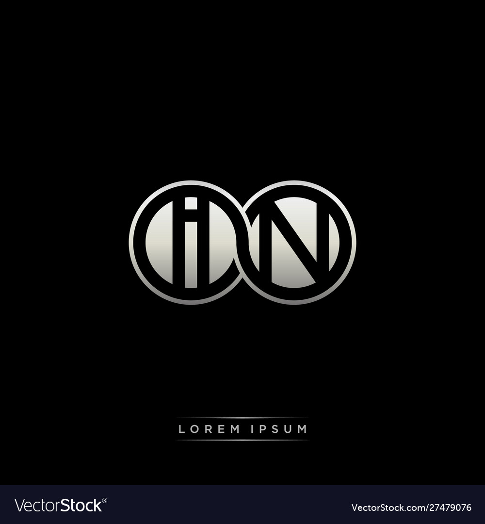 In initial letter linked circle capital monogram Vector Image